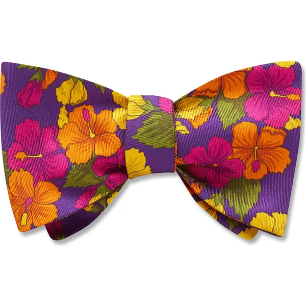 BEAU TIES OF VERMONT Hibiscus Garden Bow Tie - Pre-tied