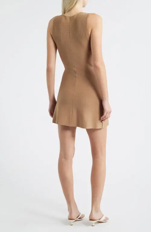 Solid & Striped The Lucerne Sleeveless Knit Minidress - Camel