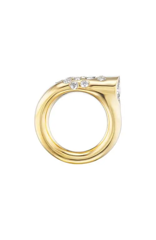 UNIFORM OBJECT 18k Gold Clustered Diamond Ring