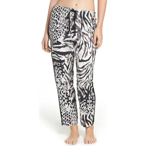 Natori Edgy Garden' Print Pajama Pants - Black