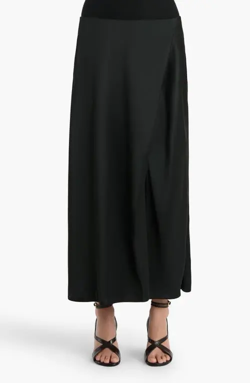 Khaite Demi Satin Midi Skirt
