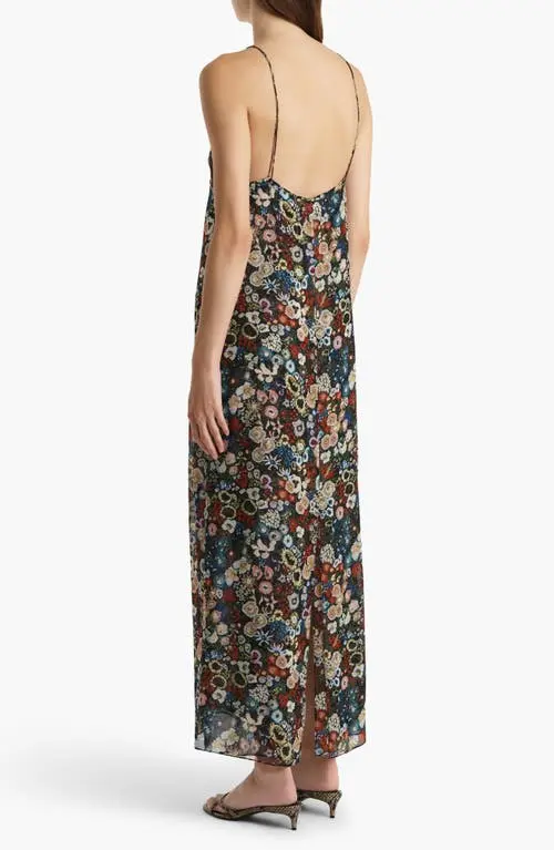 Khaite Taja Floral Silk Chiffon Slipdress