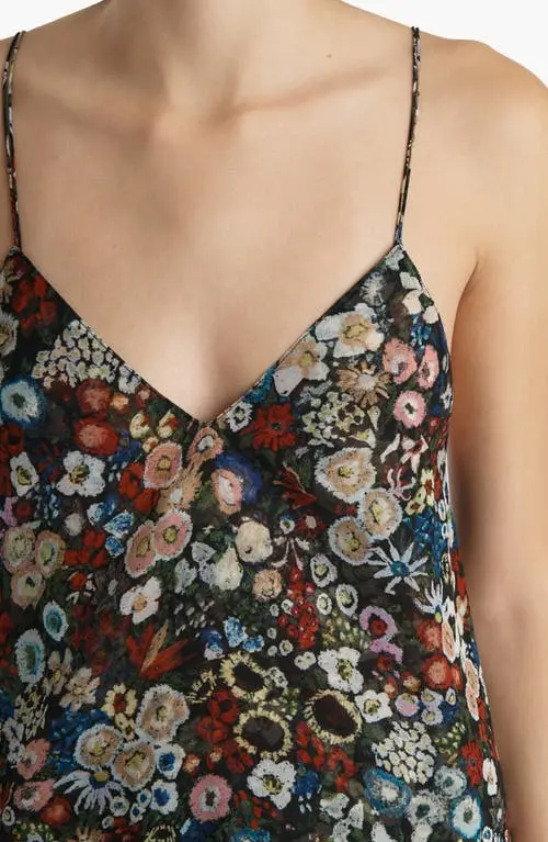 Khaite Taja Floral Silk Chiffon Slipdress