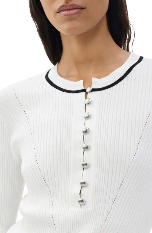 Rag & Bone Ribbed Henley Top