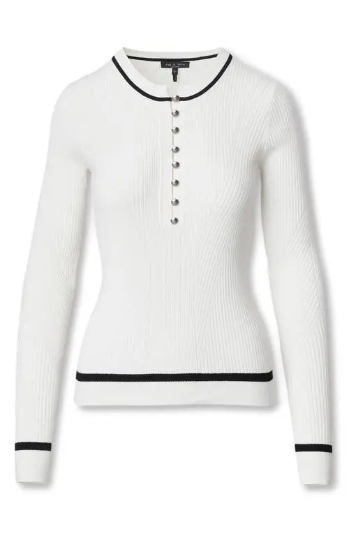 Rag & Bone Ribbed Henley Top