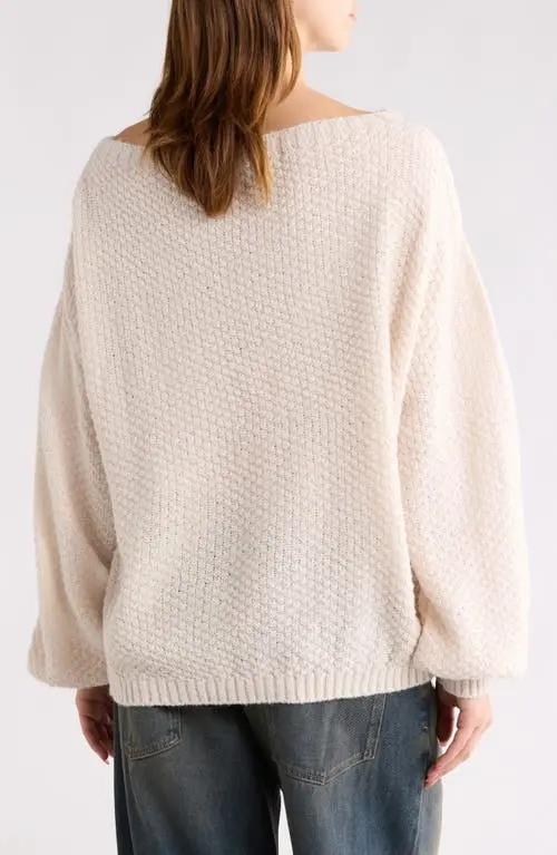 PACSUN Wren Off-the-shoulder Sweater - Ivory