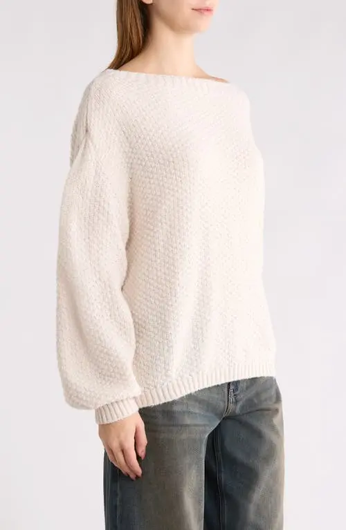 PACSUN Wren Off-the-shoulder Sweater - Ivory