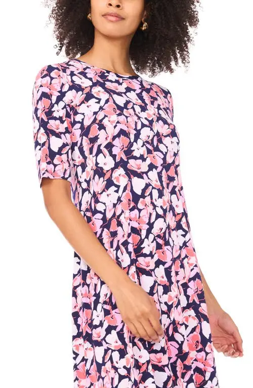 Vince Camuto Floral Print Maxi Dress - Classic Navy