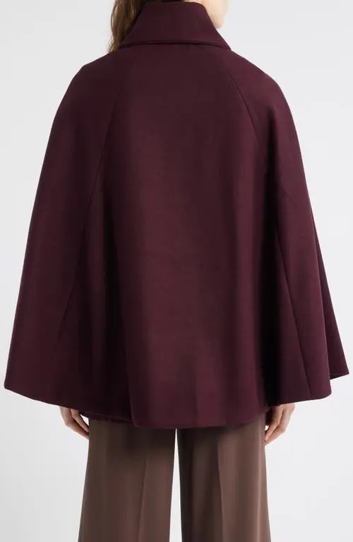CECE DUPRAZ Bow Collar Cape - Burgundy
