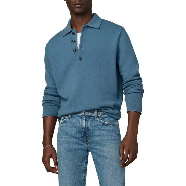 Joe's Jeans Long Sleeve Wool Polo Sweater