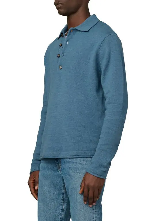 Joe's Jeans Long Sleeve Wool Polo Sweater