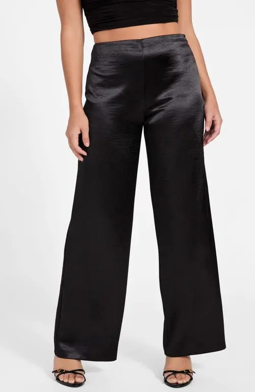 Guess Julie High-waist Satin Pants - Black-black