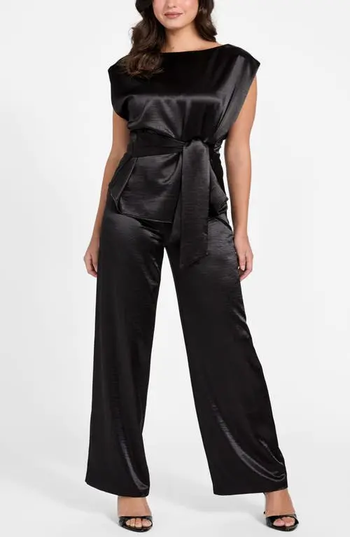 Guess Julie High-waist Satin Pants - Black-black