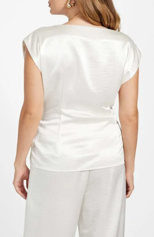 Guess Mara Satin Top - Cream White