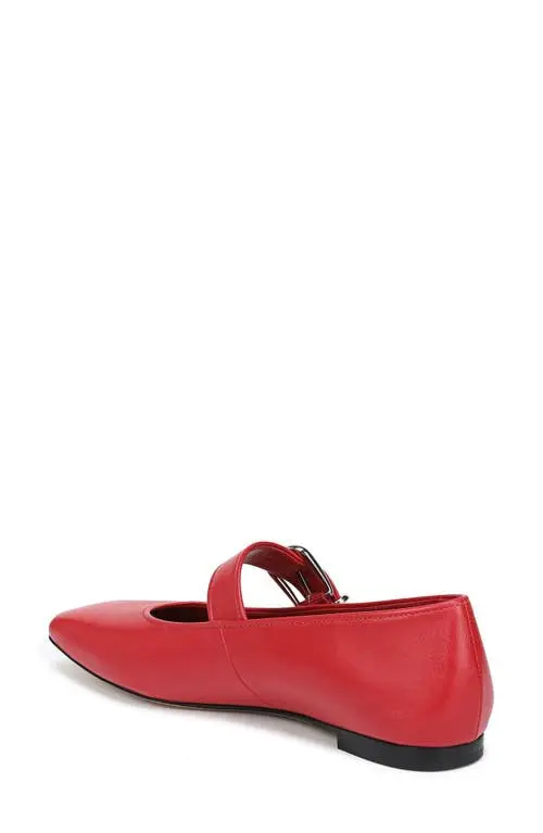 Vince Daniela Mary Jane Flat - Crimson Leather