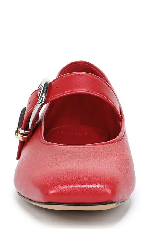 Vince Daniela Mary Jane Flat - Crimson Leather