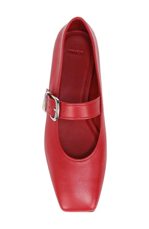 Vince Daniela Mary Jane Flat - Crimson Leather