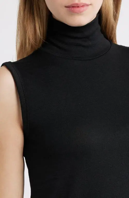 Rag & Bone Sleeveless Turtleneck Knit Top - Black