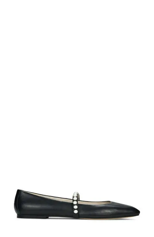 Yosi Samra Cara Faux Pearl Mary Jane Flat