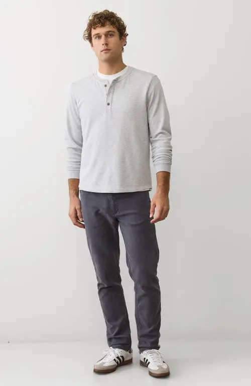 Marine Layer Pacifica Stretch Henley - Light Grey
