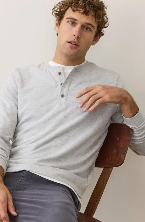 Marine Layer Pacifica Stretch Henley - Light Grey