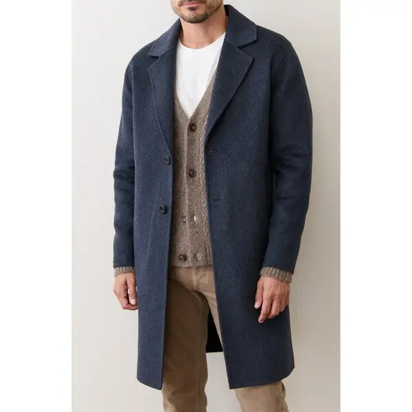 Marine Layer Irving Brushed Melton Longline Topcoat