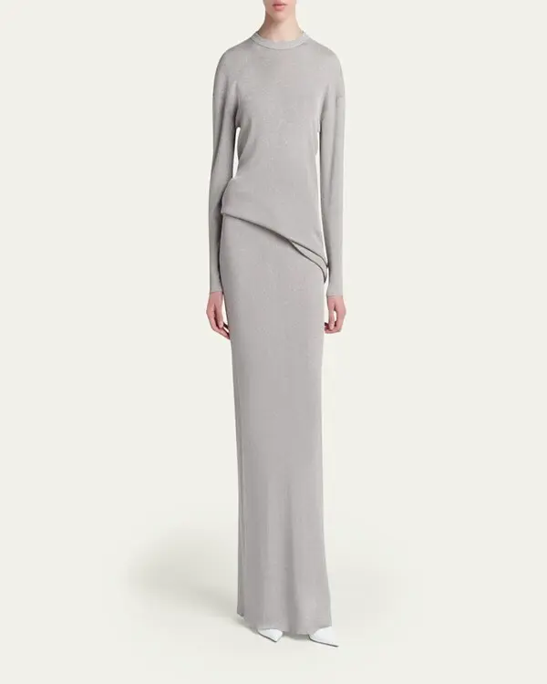 TOM FORD Paillette Rib Knit Tunic Top