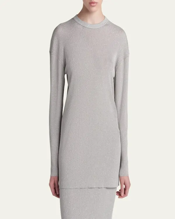 TOM FORD Paillette Rib Knit Tunic Top