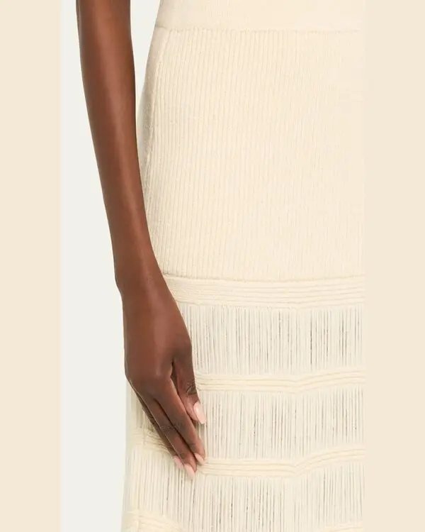 JANE WADE Pinstripe Short-sleeve Gown
