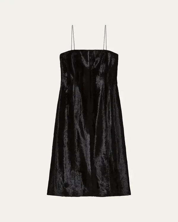Helmut Lang Sleeveless Faux Pony Midi Dress