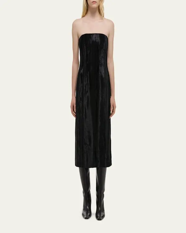 Helmut Lang Sleeveless Faux Pony Midi Dress