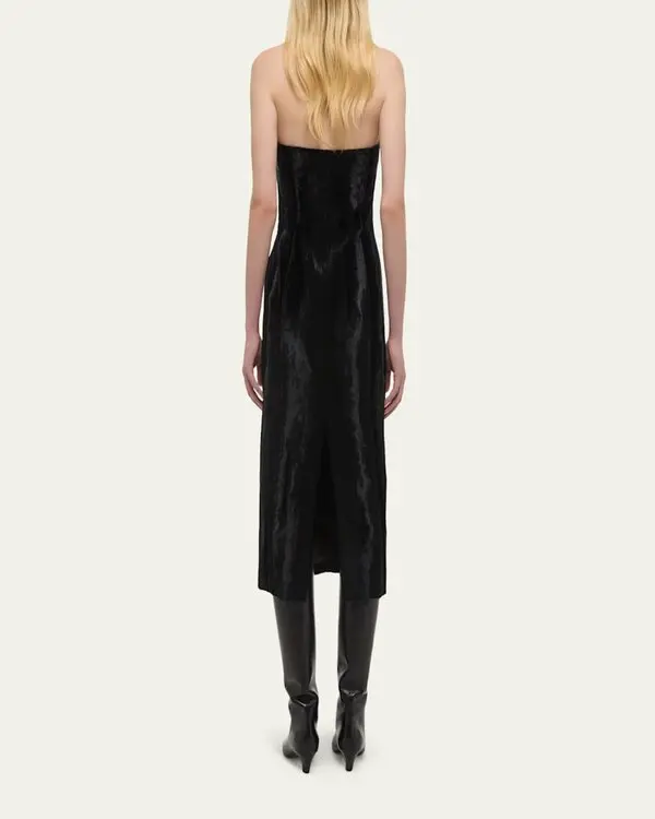 Helmut Lang Sleeveless Faux Pony Midi Dress