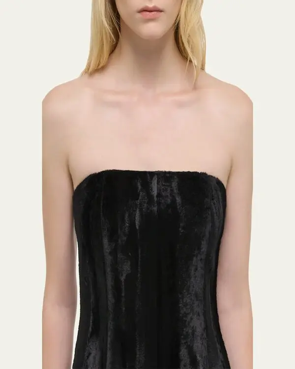 Helmut Lang Sleeveless Faux Pony Midi Dress