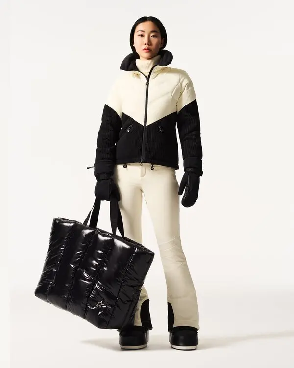 Perfect Moment Ski Duvet Down Jacket - White-black