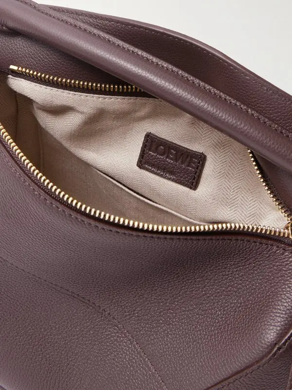 Loewe Puzzle Edge Small Textured-leather Shoulder Bag - Brown