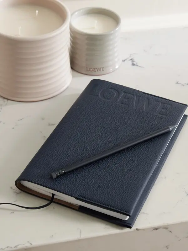 Loewe Logo-embossed Leather Notebook