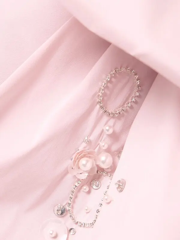 Bernadette Winnie One-shoulder Embellished Mini Dress - Pink