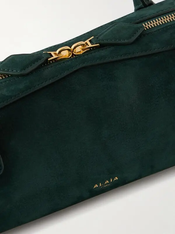 Alaïa Le Teckel Medium Nubuck Shoulder Bag - Green