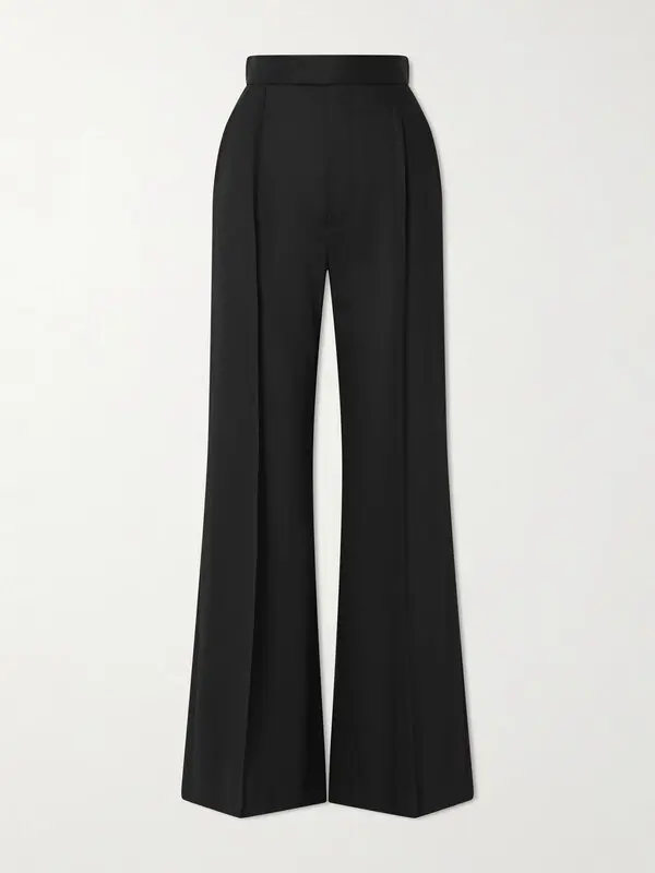 VIVIENNE WESTWOOD Pleated Wide-leg Wool-twill Trousers
