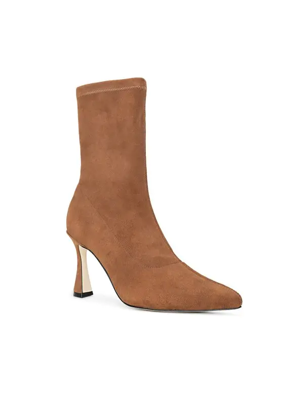 L'Agence Severine Flare Heel Boot - Buckskin Suede
