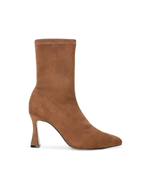 L'Agence Severine Flare Heel Boot - Buckskin Suede