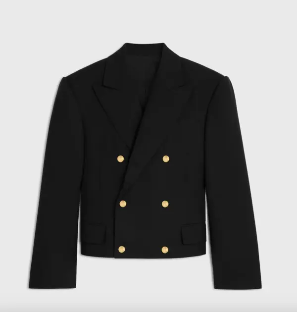 Celine Colonne Blazer In Wool Gabardine