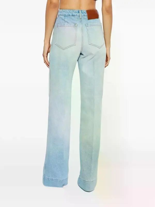 Victoria Beckham Patch-pocket Panelled Straight Leg Jeans