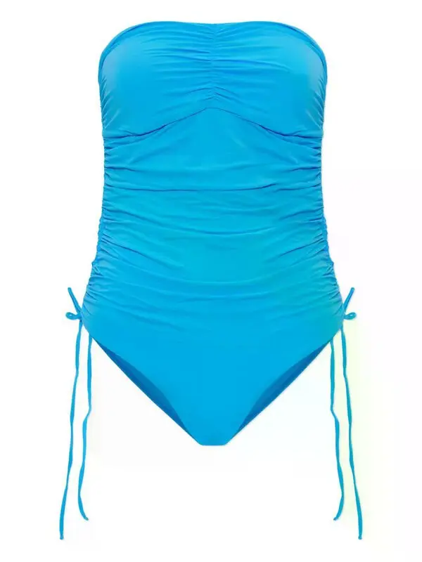 Melissa Odabash Sydney Ruched Strapless Swimsuit - Blue