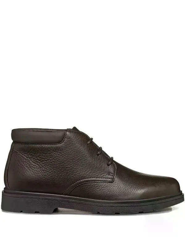 Geox Leather Lace-up Ankle Boots - Brown