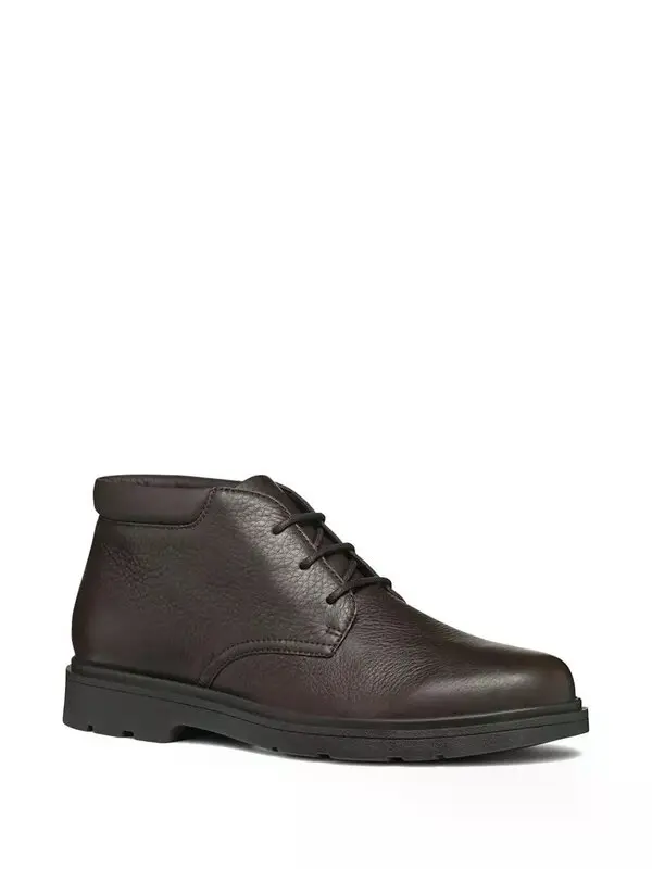 Geox Leather Lace-up Ankle Boots - Brown