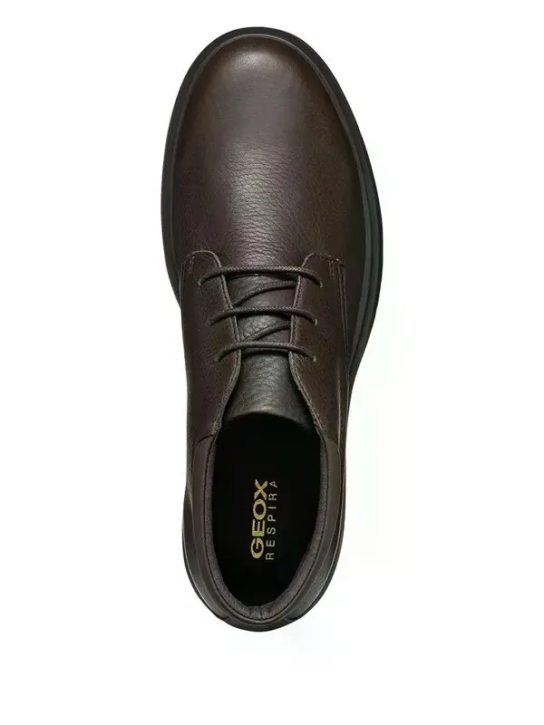 Geox Leather Lace-up Ankle Boots - Brown