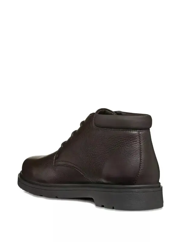 Geox Leather Lace-up Ankle Boots - Brown