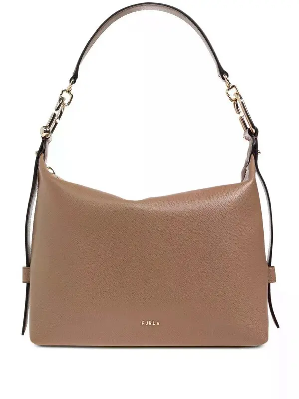 Furla Medium Tonie Leather Shoulder Bag - Neutrals