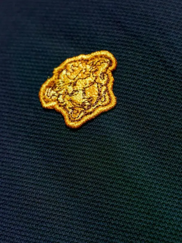 Versace Medusa Head-appliqué Polo Shirt - Blue